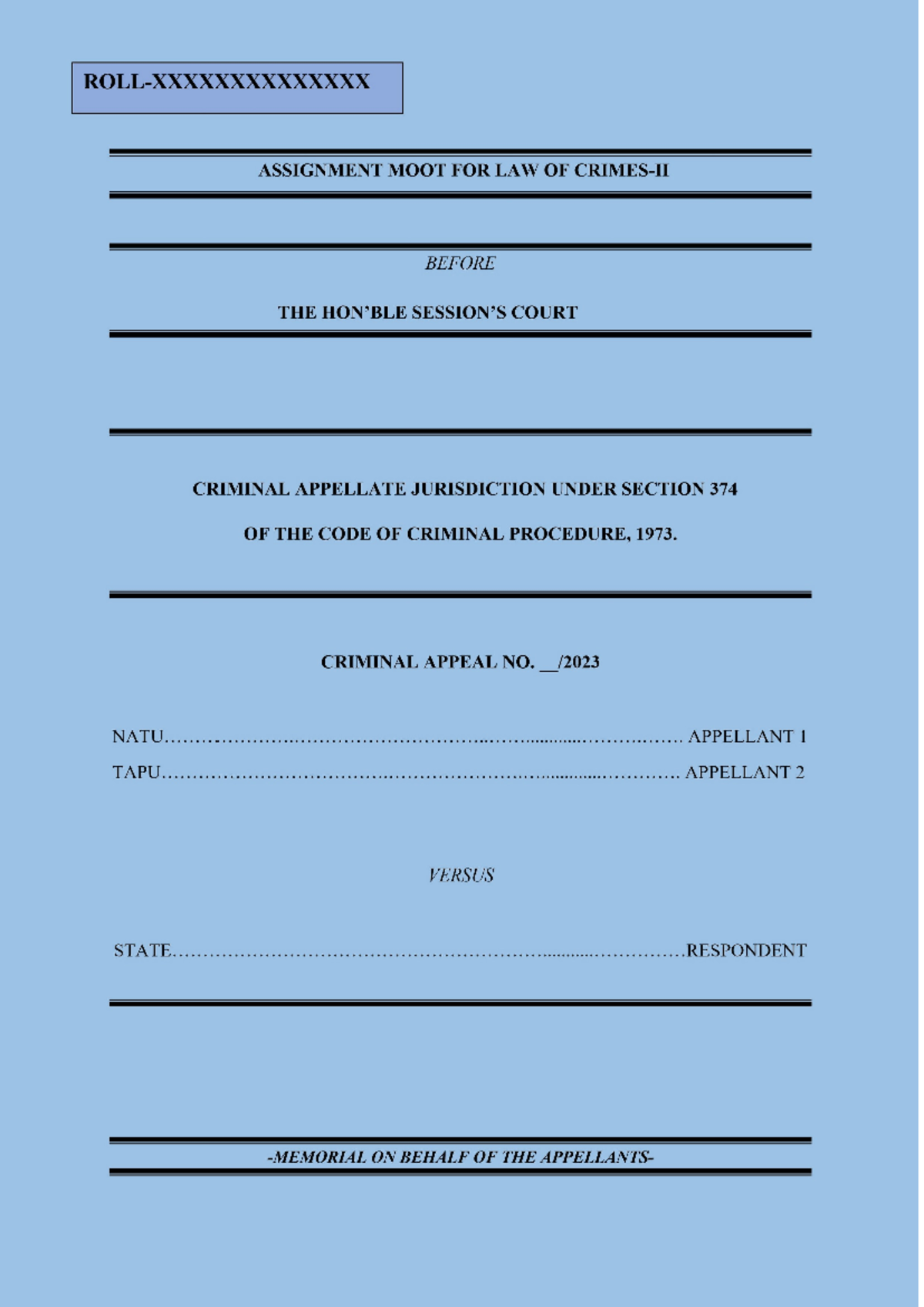 Final Draft - 1 - MEMORIAL ON BEHALF OF RESPONDENT- TABLE OF CONTENTS 1. INDEX OF - Studocu