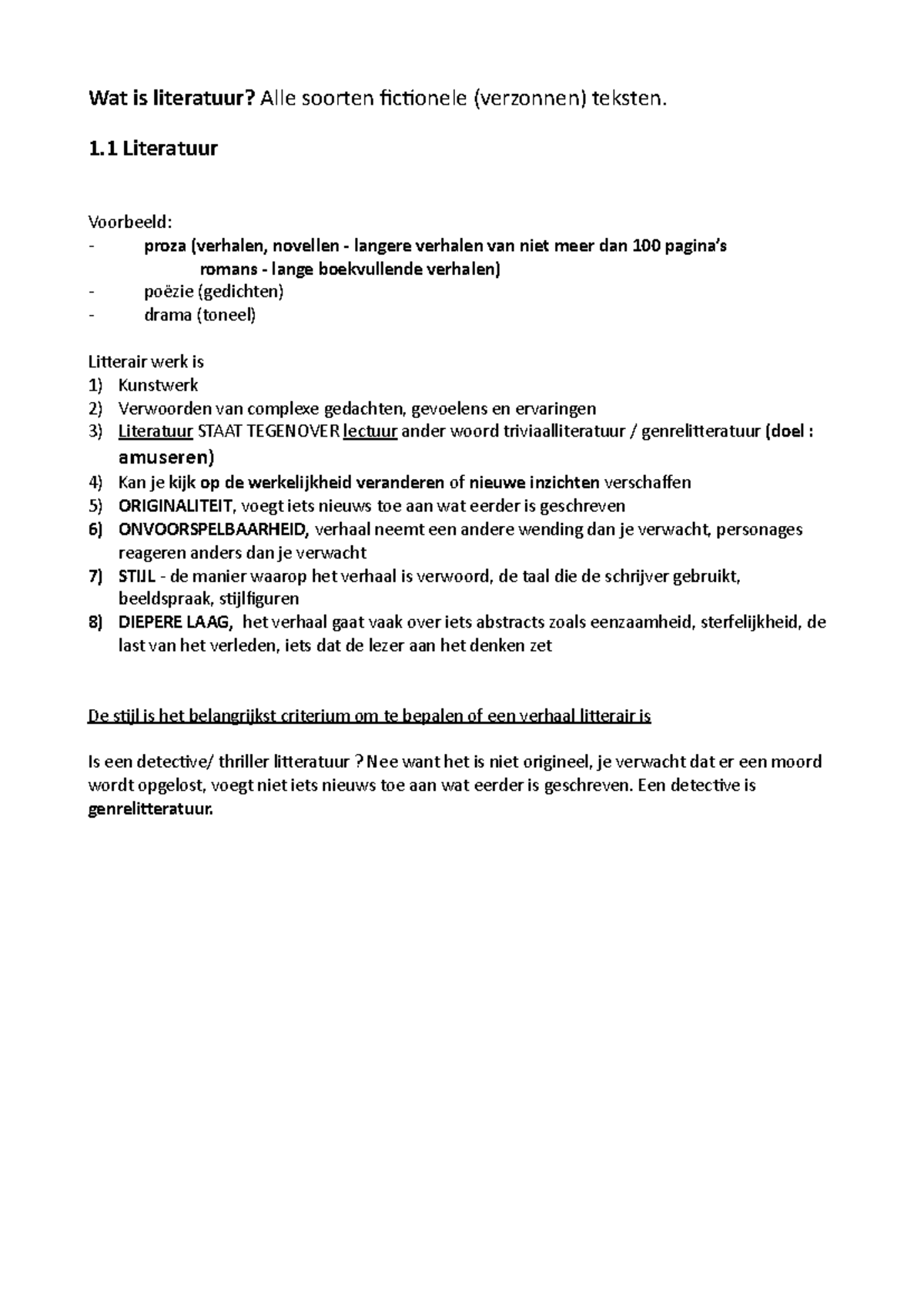 Pw nl fictie had 1 1.1 en 1.2 - Wat is literatuur? Alle soorten fic ...