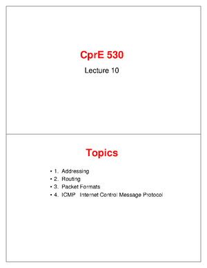 Lec14 - lecture 14 notes - CprE 530 Lecture 14 Topics • TCP Layer ...