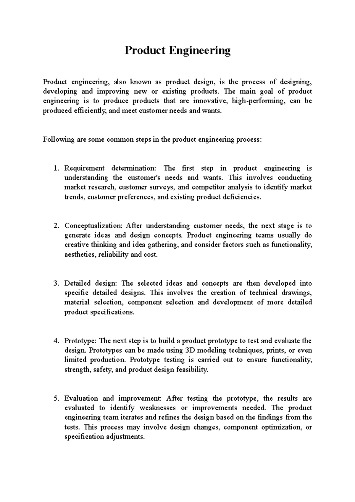 Product Engineering - Product Engineering Product engineering, also ...