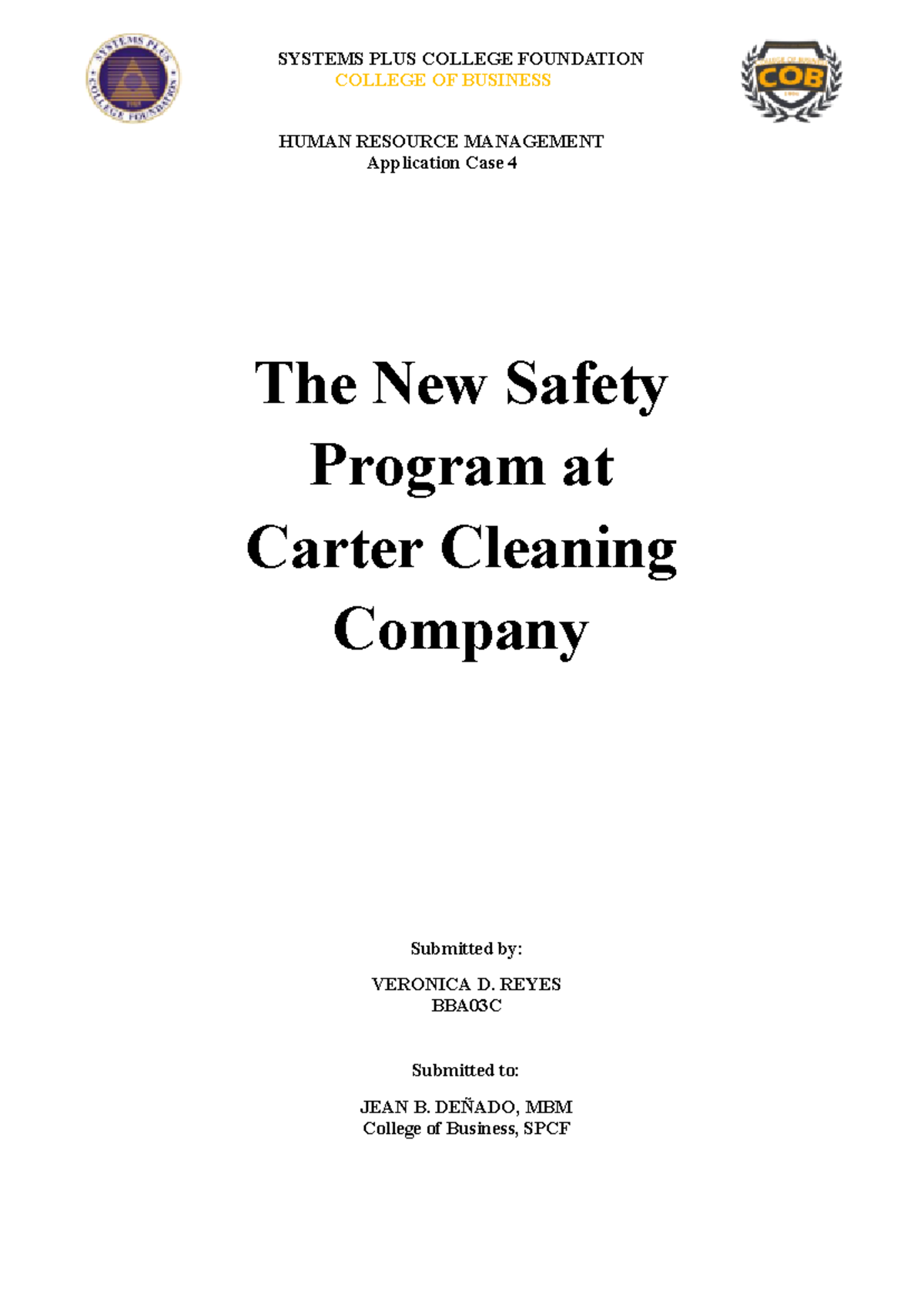 The New Safety Program at Carter Cleaning Company - SYSTEMS PLUS ...
