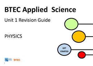 BTEC Level 3 Applied Science Unit 2- Practical Scientific Procedures ...