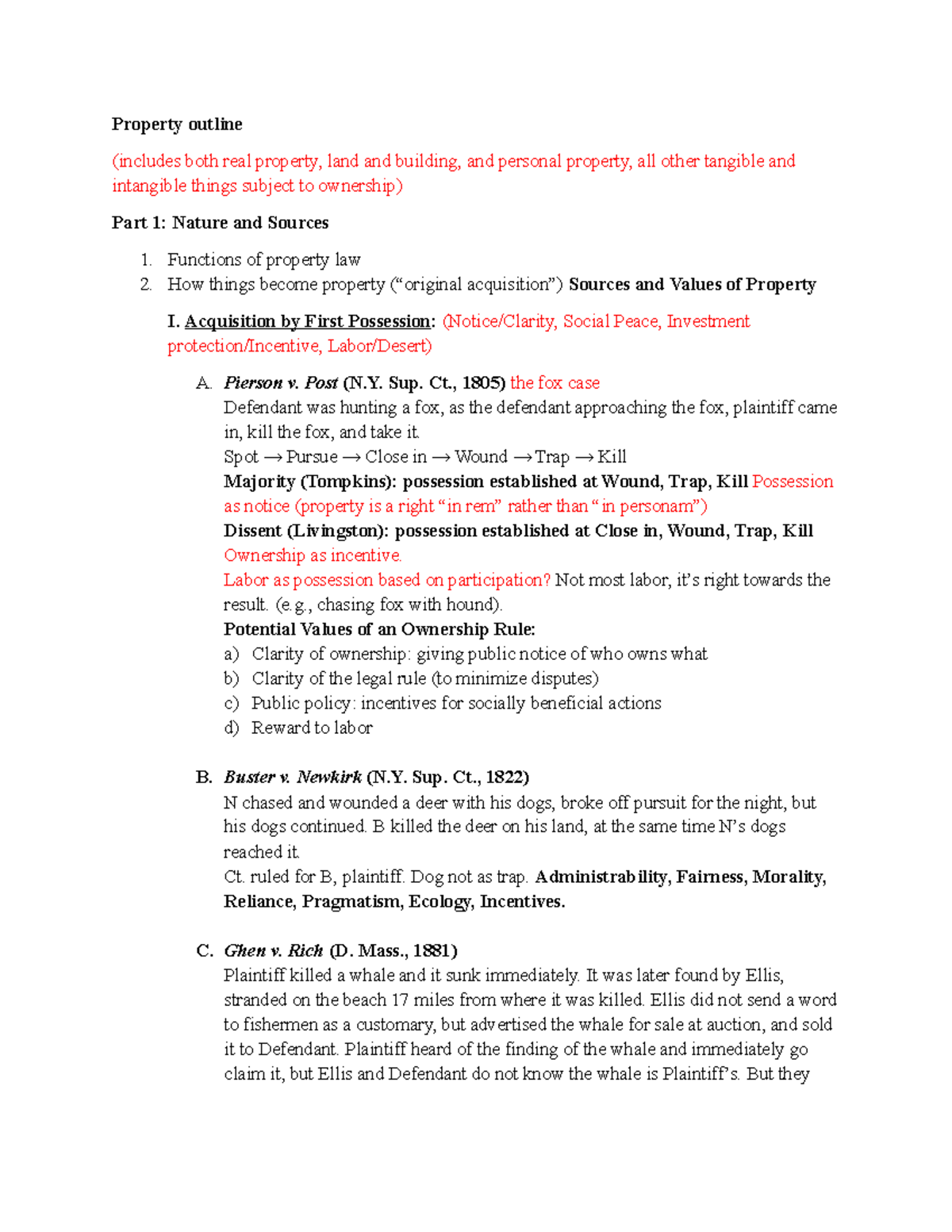 Property outline - Property outline (includes both real property, land ...