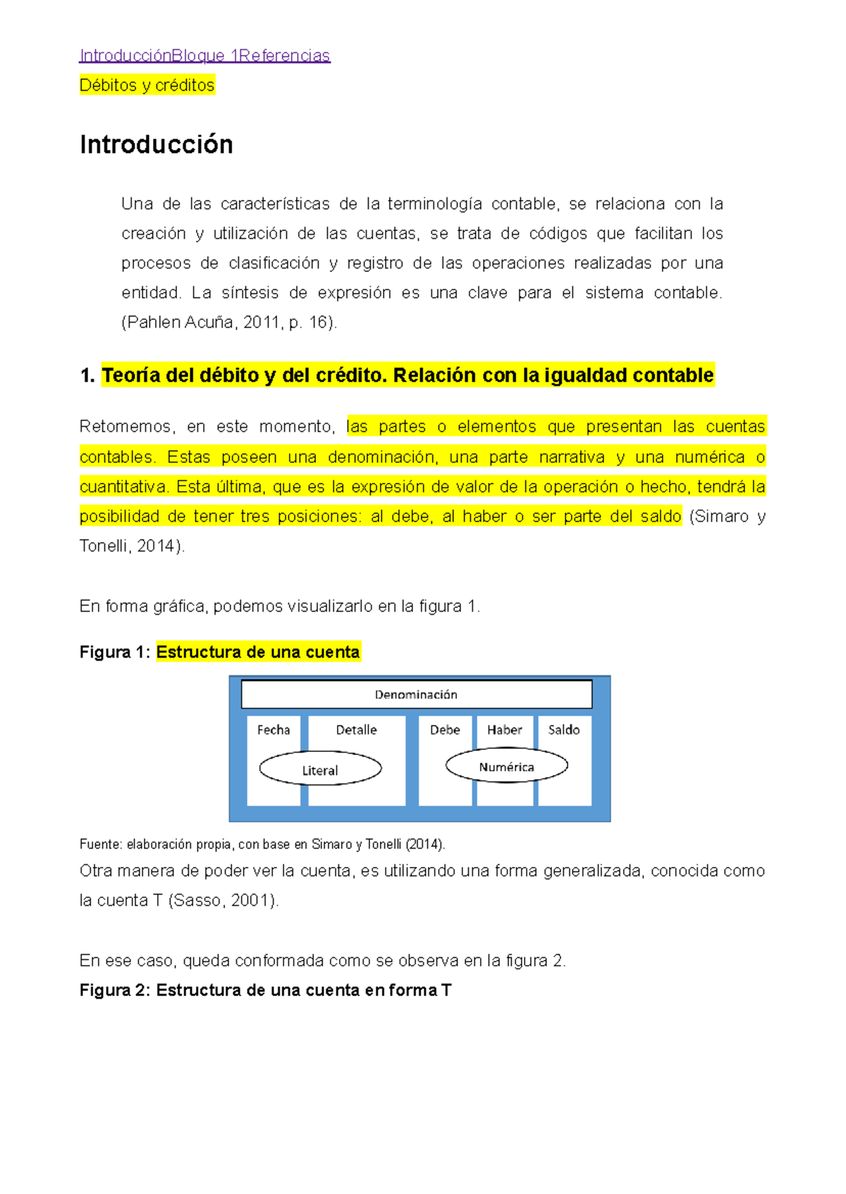 Módulo 3 - Lectura 2 - IntroducciónBloque 1Referencias Débitos y ...
