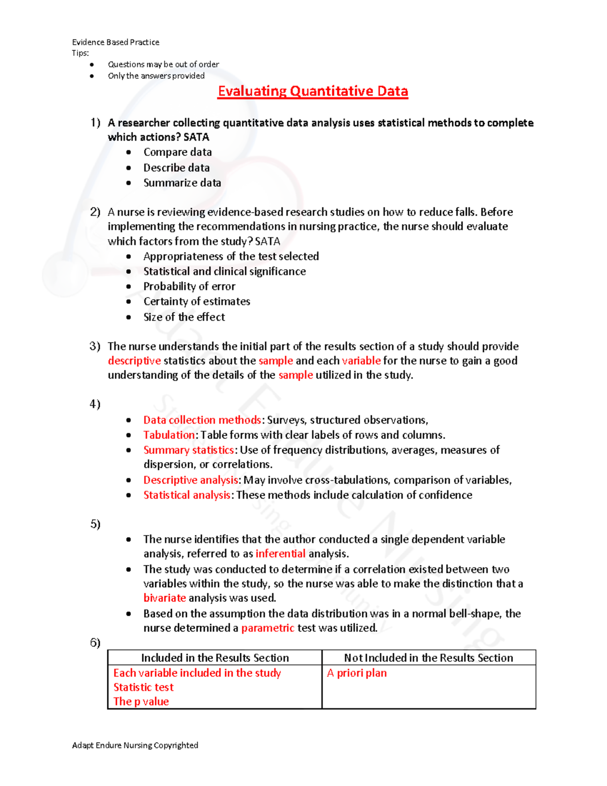 Evaluating Quantitative Data - Evidence Based Practice Tips ...
