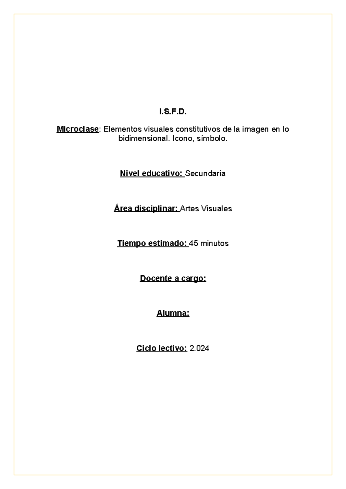 Secuencia practica imagen visual - I.S.F. Microclase: Elementos ...