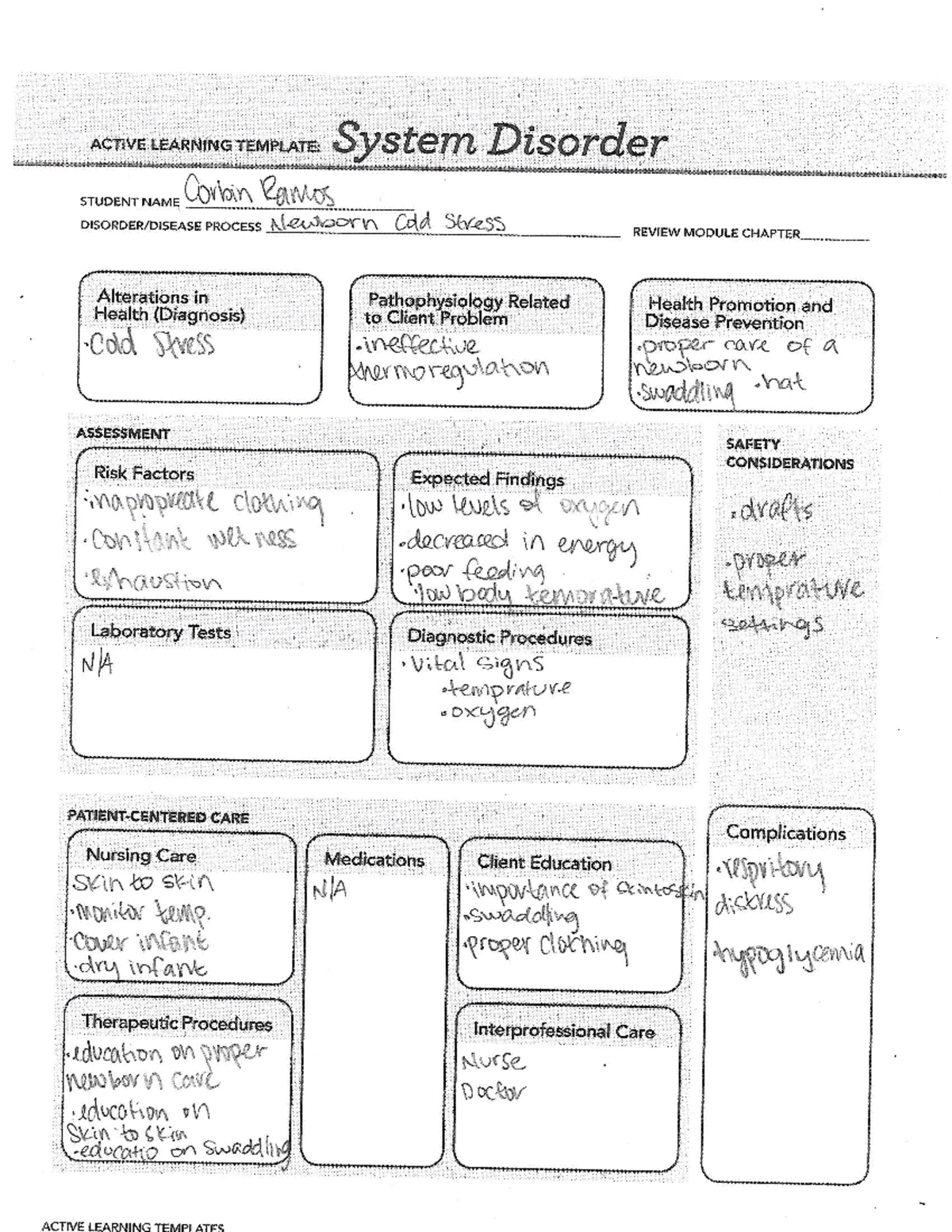 ATI A Maternal 1 - ATI templates - ACTIVE LEARNING TEMPLATE: System ...