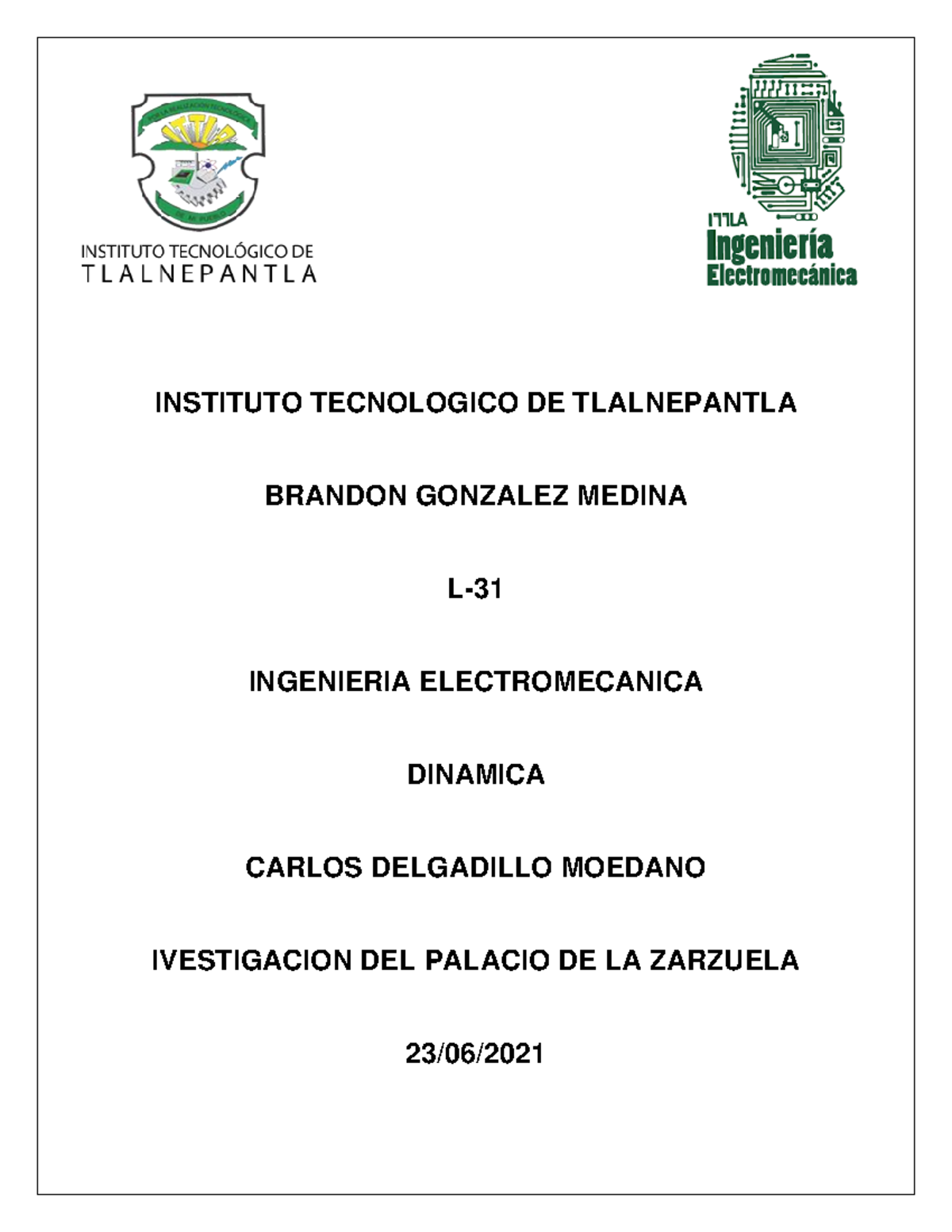 U5T2palacio de la zarzuela,20250463 ITTLA TAREA - INSTITUTO TECNOLOGICO ...