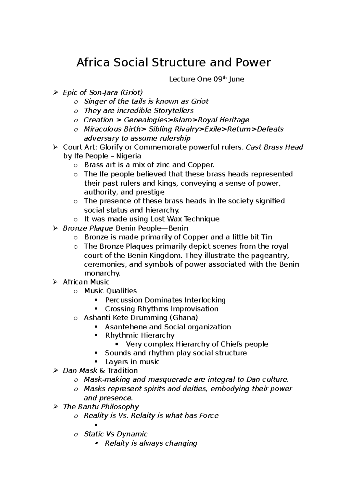 Africa Social Structure and Power - Africa Social Structure and Power ...