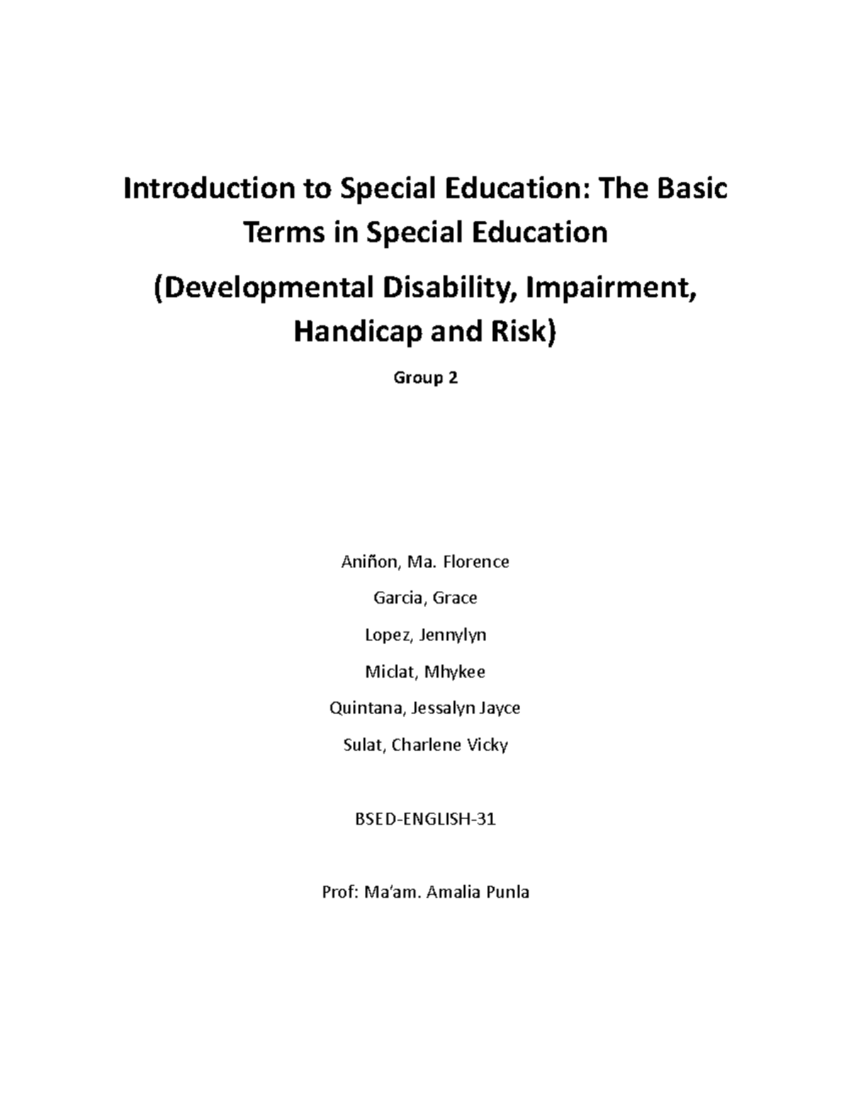G2- Ffsaic - Special Education Introduction - Introduction to Special ...