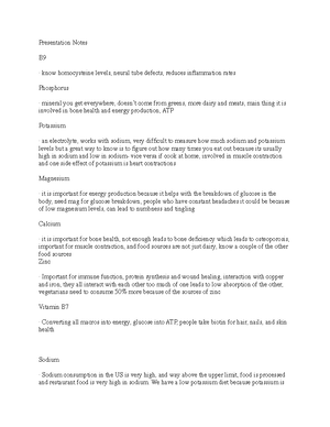 Nutrition Notes - NOTES: 1/ Carbohydrates, fats, proteins: nutrients ...