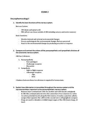 Exam 2 - pharmacology notes for exams - Pharm Exam 2 Review GI (5 ...