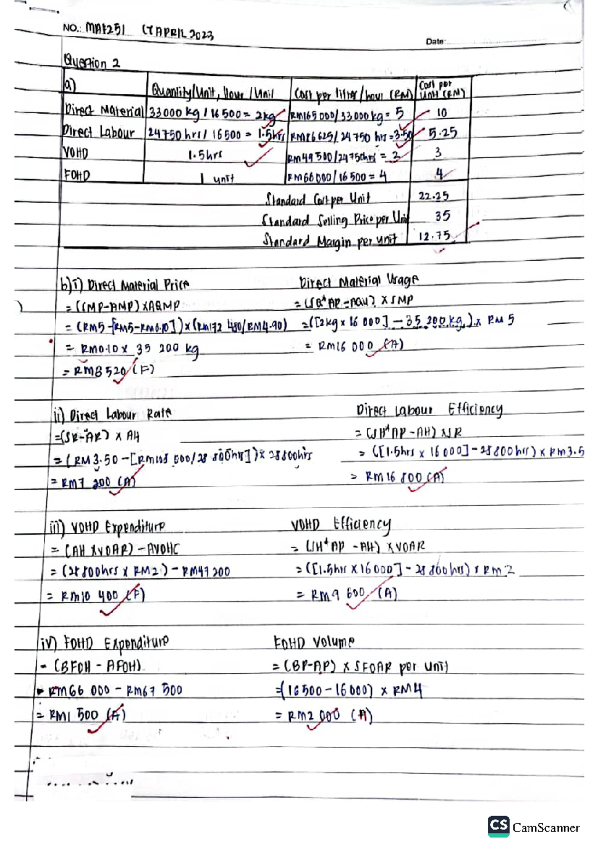 MAF251 Ctapril 2023 SS Q2 - NO.: MA1251 (TAPRIL2023 Date: Question 2 a ...