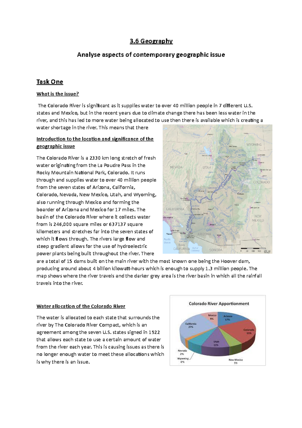 3.6 geographic contemporary issue - 3 Geography Analyse aspects of ...