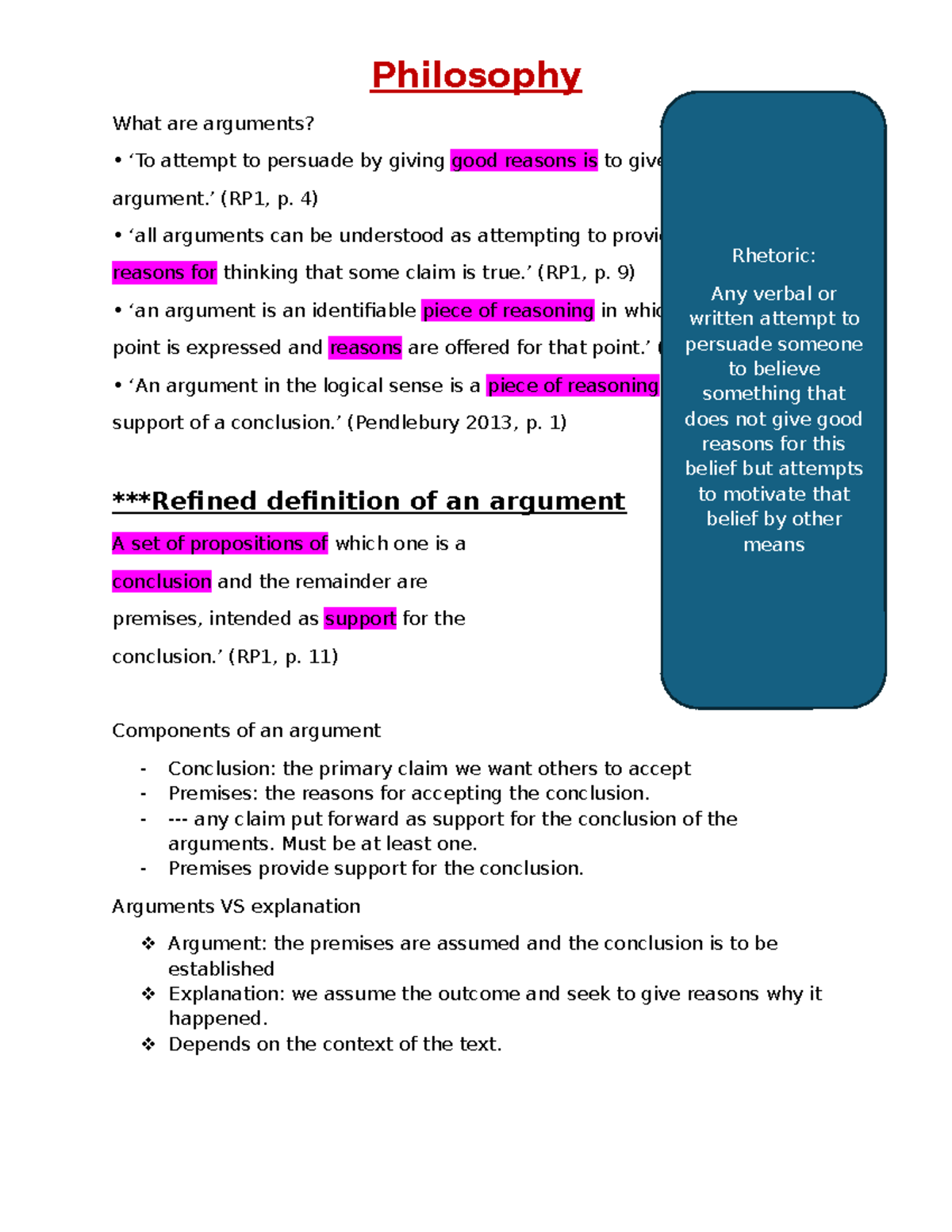 Critical Thinking - Summary Introduction to Philosophy - What are ...