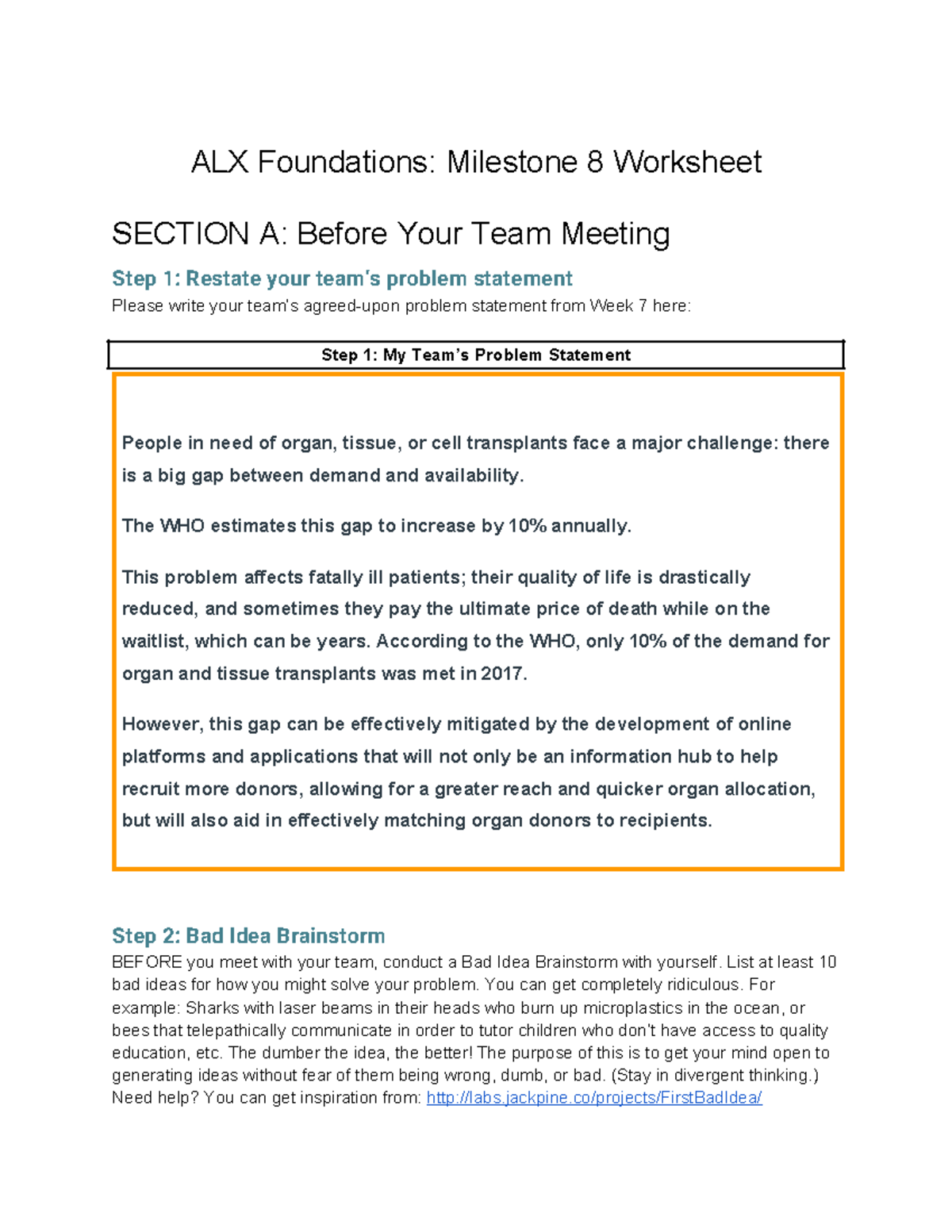 Milestone 8 Worksheet[ 63] - ALX Foundations: Milestone 8 Worksheet ...
