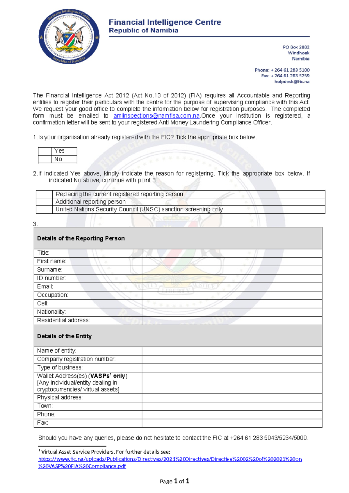 3. New FIC Registration Form - The Financial Intelligence Act 2012 (Act ...