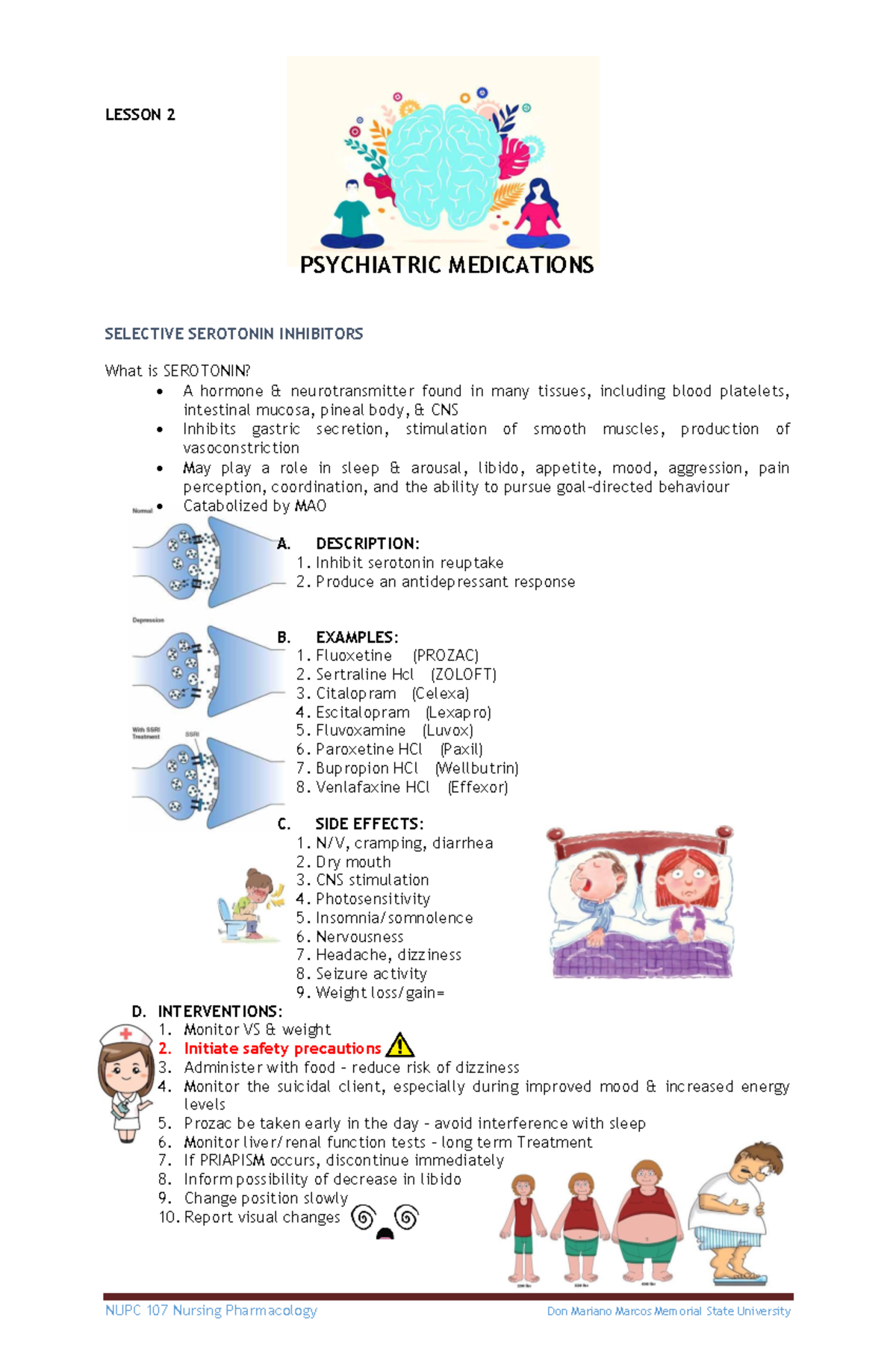 Module 4 - Psych Medications - LESSON 2 PSYCHIATRIC MEDICATIONS ...