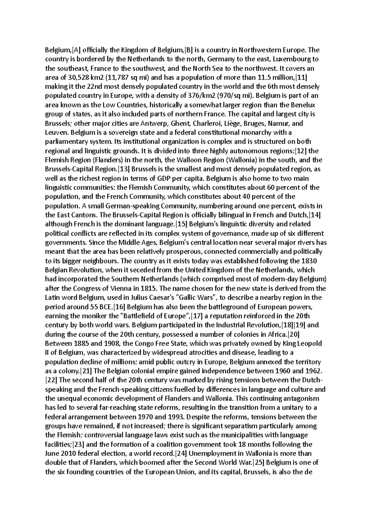 Belgium - Summary - Belgium,[A] officially the Kingdom of Belgium,[B ...