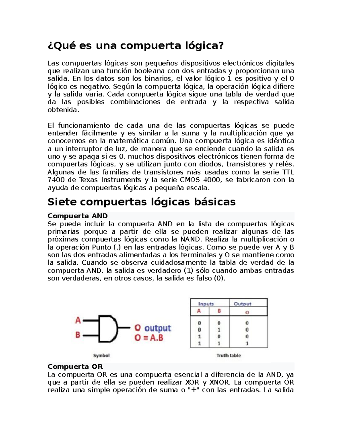 Qué es una compuerta lógica - ¿Qué es una compuerta lógica? Las ...