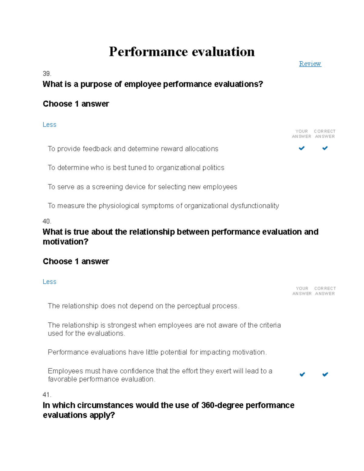 Performance evaluation - Performance evaluation Review 39. What is a ...