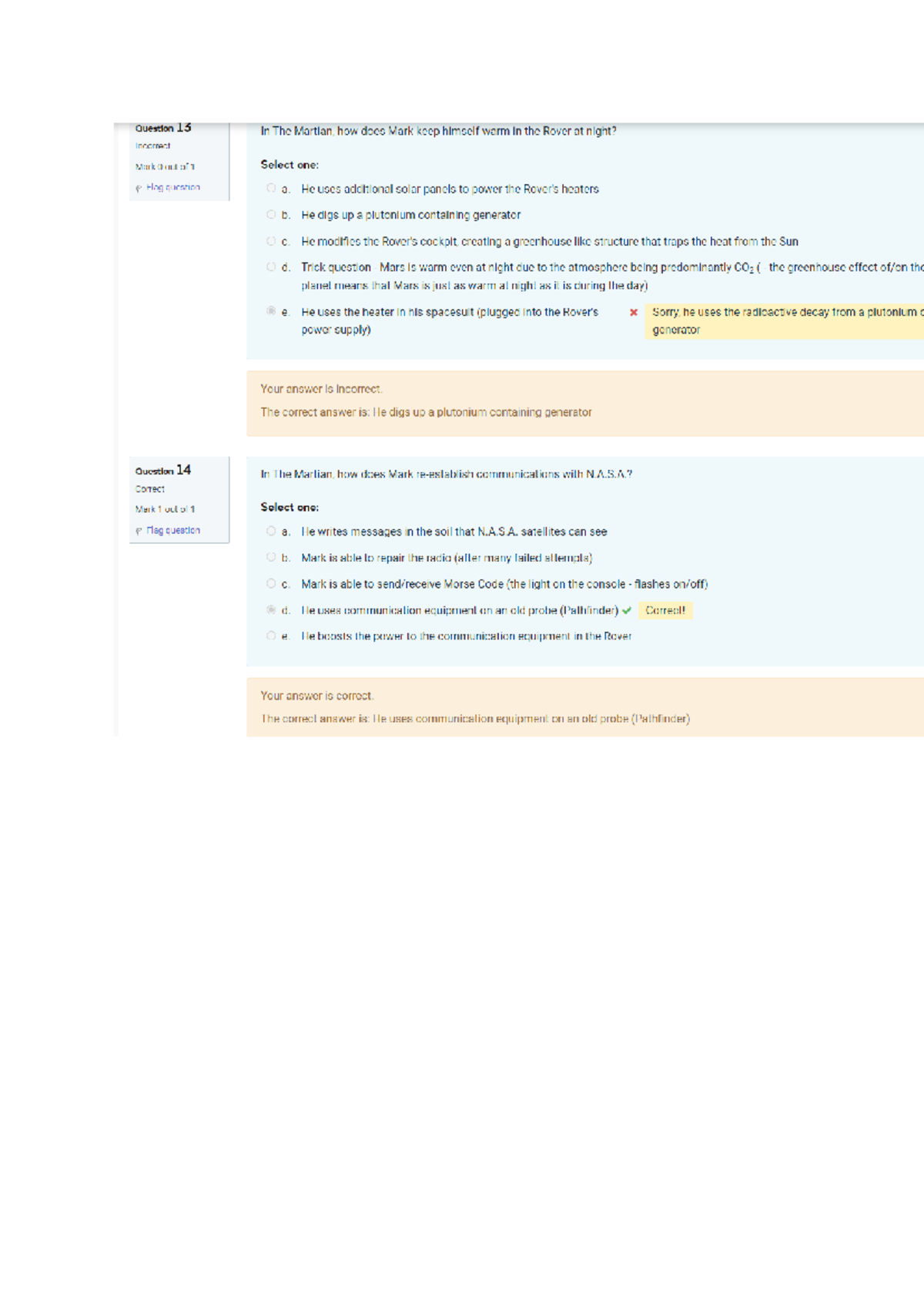 Quiz 1 Space Exploration - SCIF1004 - Studocu