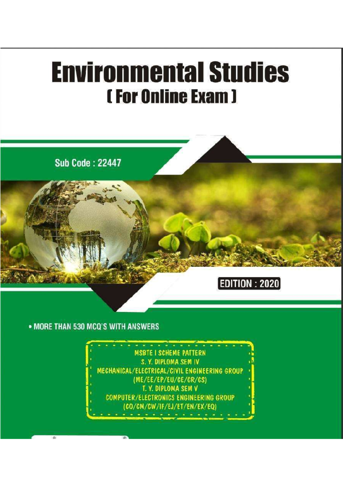 Es4 - Environmental studies - Environmental Studies ( For Online Exam Sub Code : 22447 EDITION ...