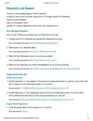 Physio Ex Exercise 3 Activity 1 Lab Report - PhysioEx Lab Report ...