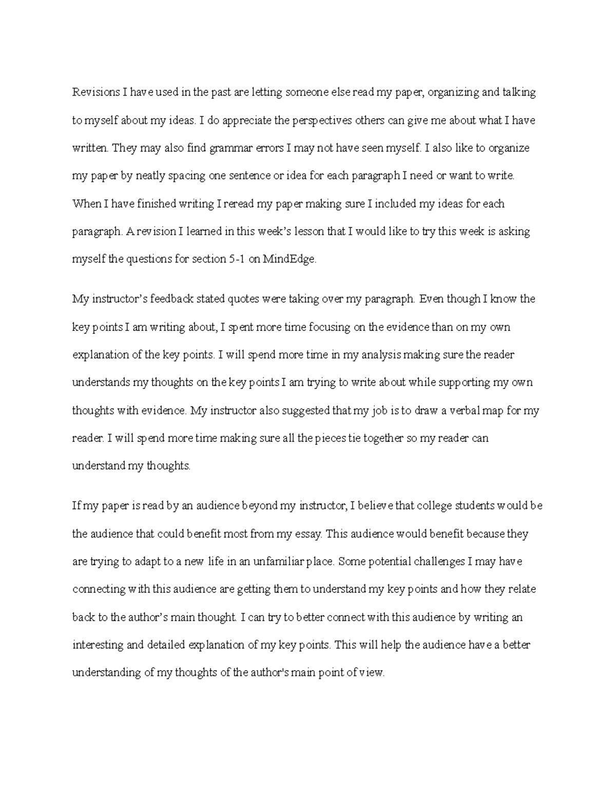 Eng122+Mod5 - Module 5 coursework - Revisions I have used in the past ...