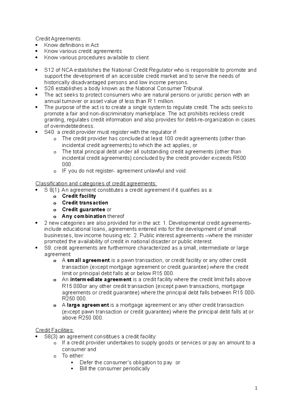 Credit Agreements - ,mm nl - Credit Agreements: Know definitions in Act ...