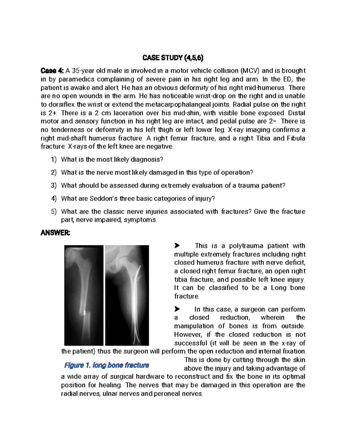Biology CASE Study - CASESTUDY( 4 , 5 , 6 ) Case 4 :A 35-year old male ...