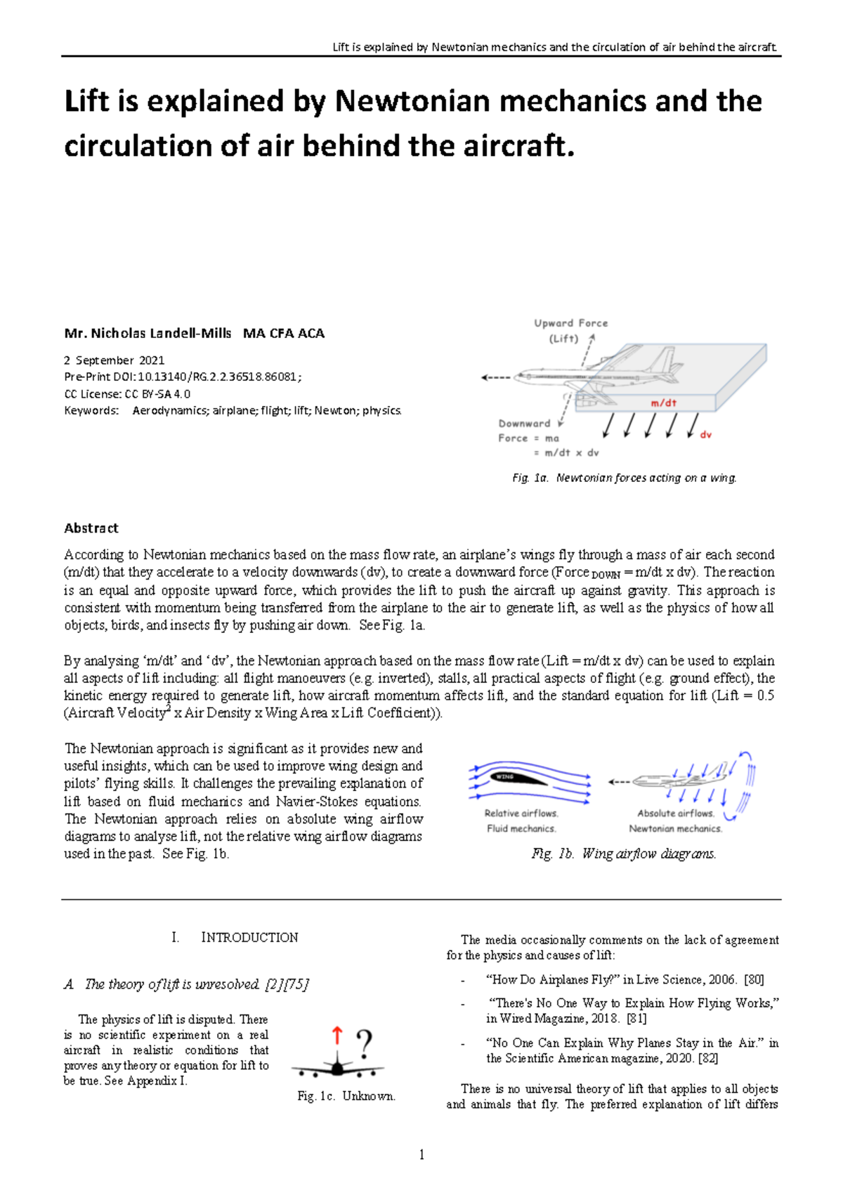 LIFT - Newton - 2 Sept 2021.... its good - Lift is explained by ...