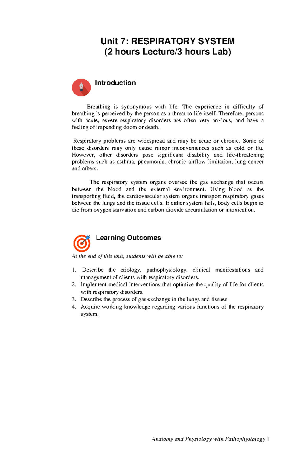 Respiratory System- Anatomy and Physiology - Unit 7: RESPIRATORY SYSTEM ...