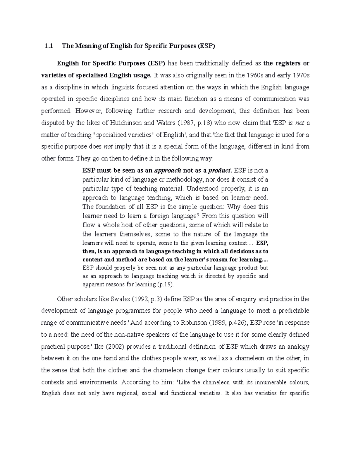 ENG 412 ESP Notes - Lecture note - 1 The Meaning of English for ...