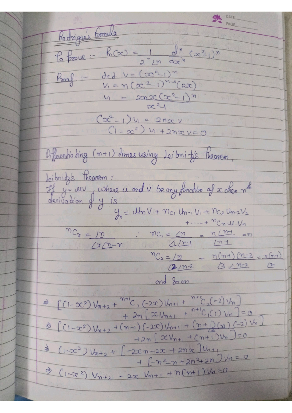 Maths imp derivation - Mathematics - Studocu