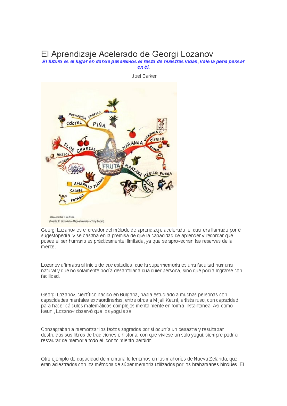 El Aprendizaje Acelerado(Georgi Lozanov) - El Aprendizaje Acelerado de ...