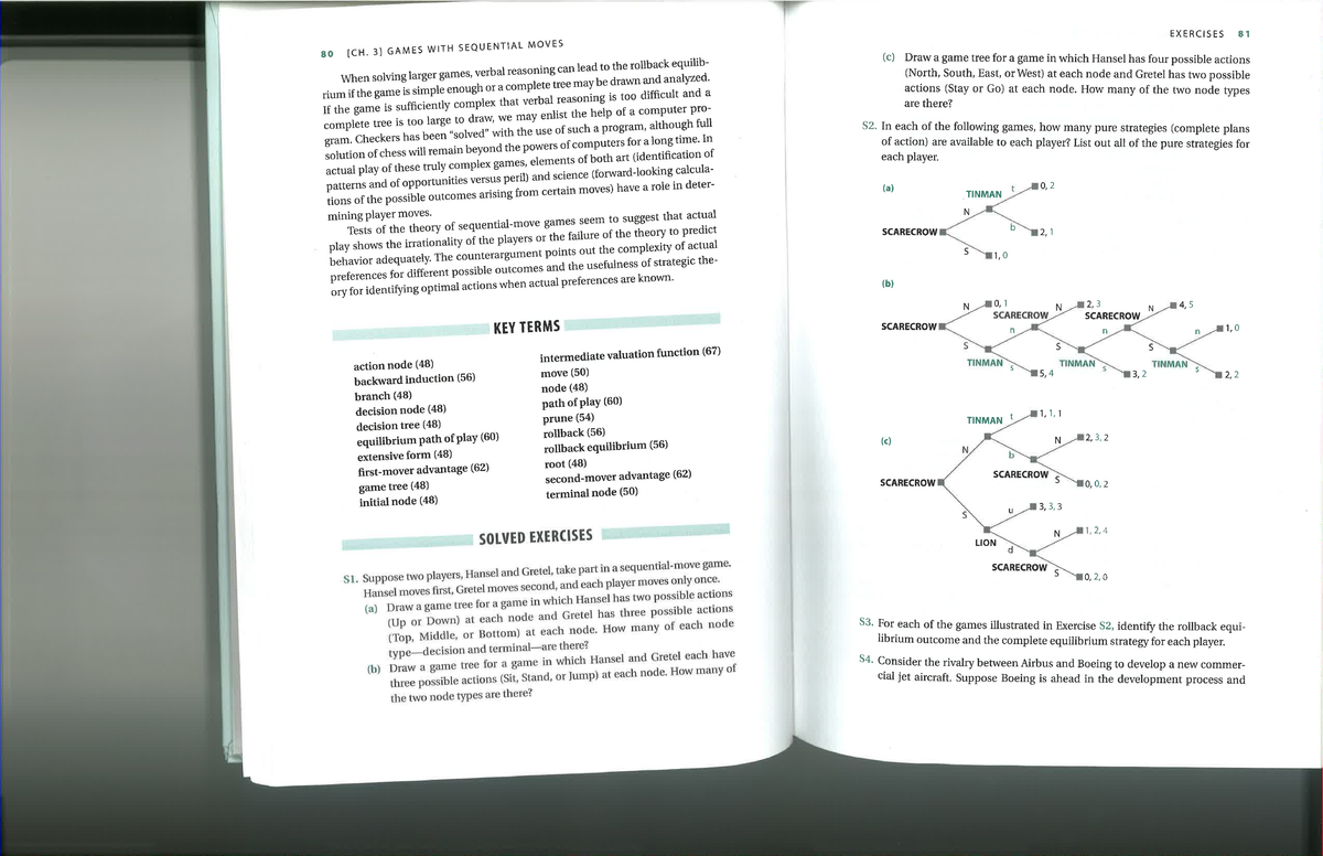 Chapter 3 Practice Problems - EXERCISES 81 GAMES WITH SEQUENTIAL MOVES ...