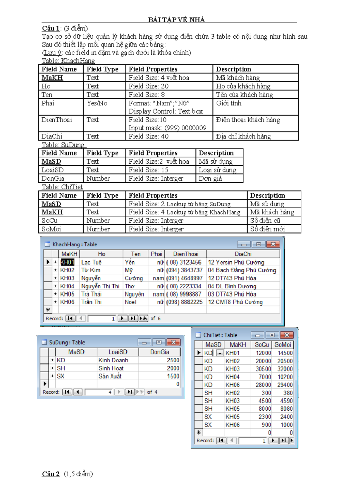 Baitapon - Đề cương KTBH - Trường Đại học Tiền Giang - BÀI TẬP VỀ NHÀ ...