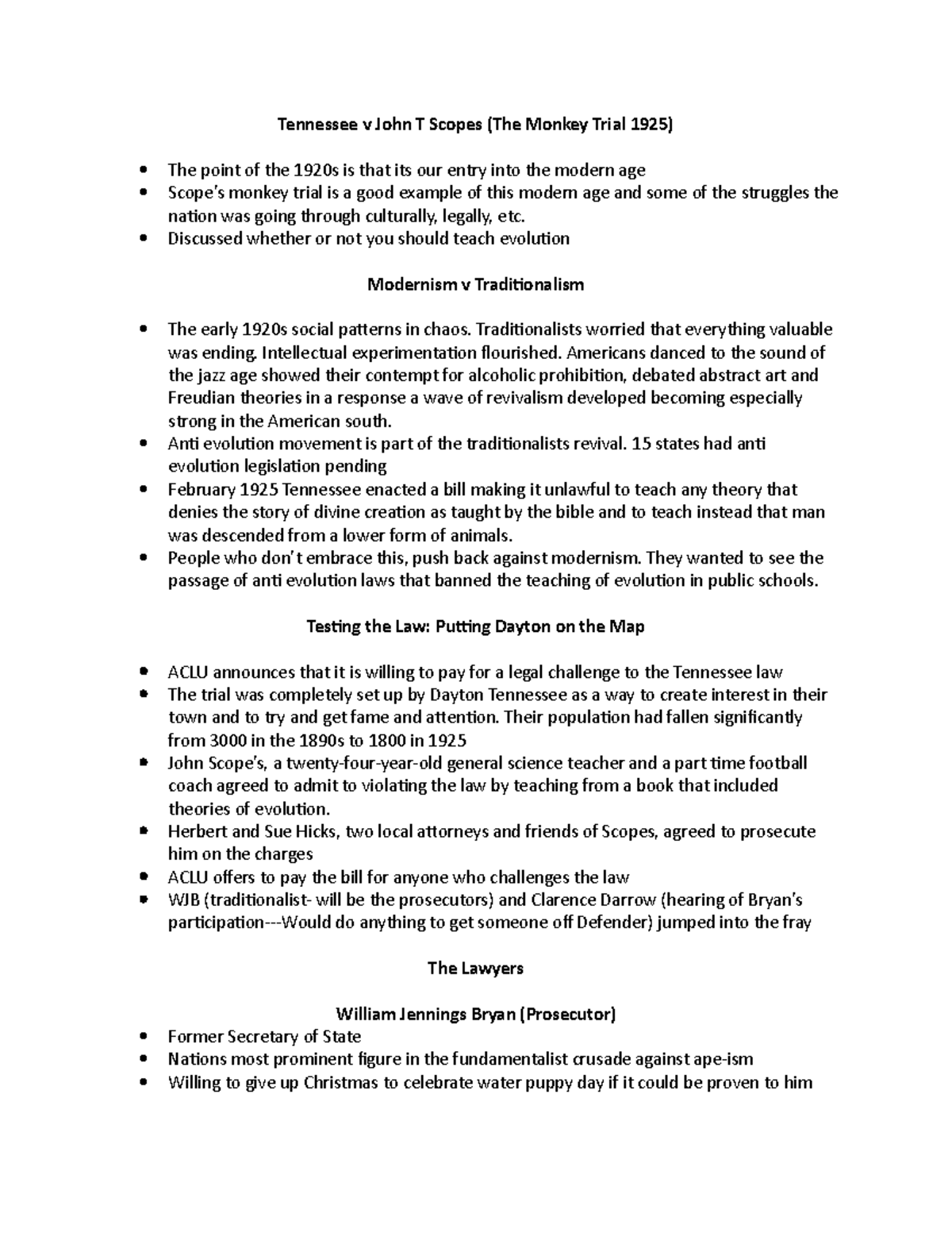 12 October 25 - Tennessee v John T Scopes (The Monkey Trial 1925) The ...