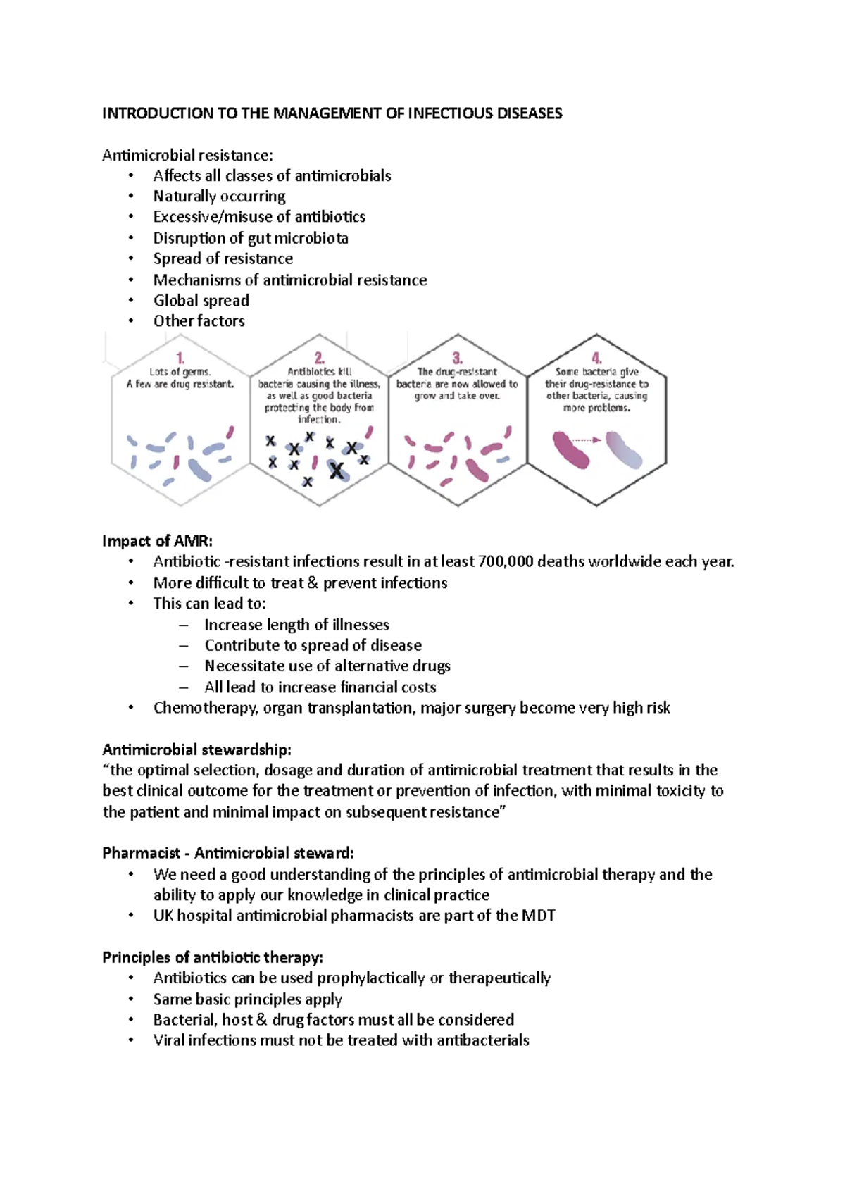 Management OF Infectious Diseases - INTRODUCTION TO THE MANAGEMENT OF ...