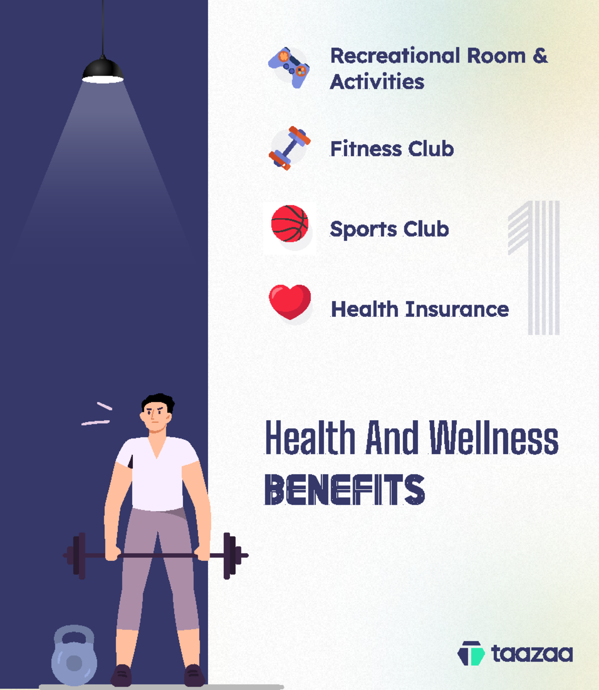 Employee Benefits Taazaa Inc - Recreational Room & Activities Fitness ...