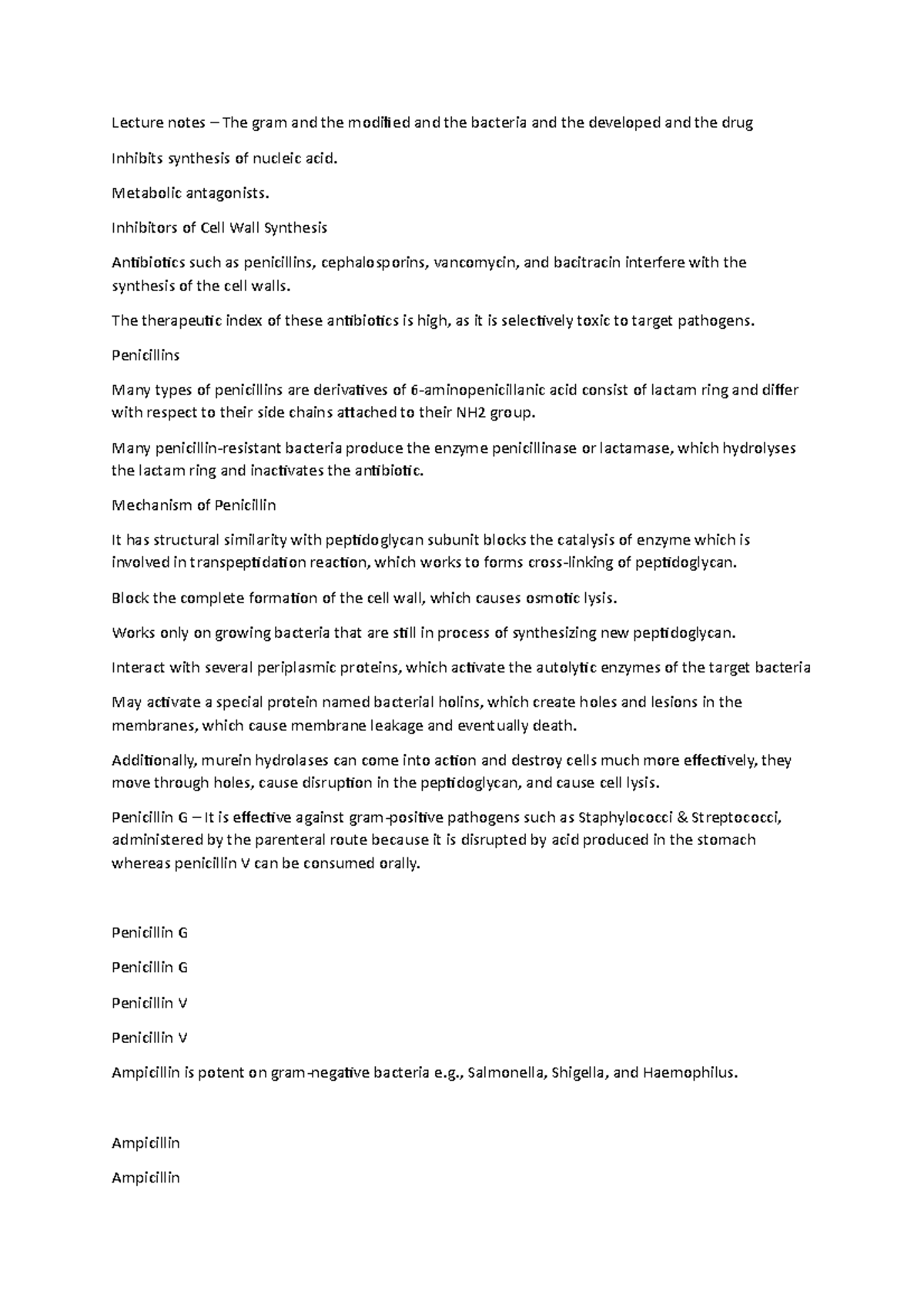 Lecture notes – The gram and the modified and the bacteria and the ...