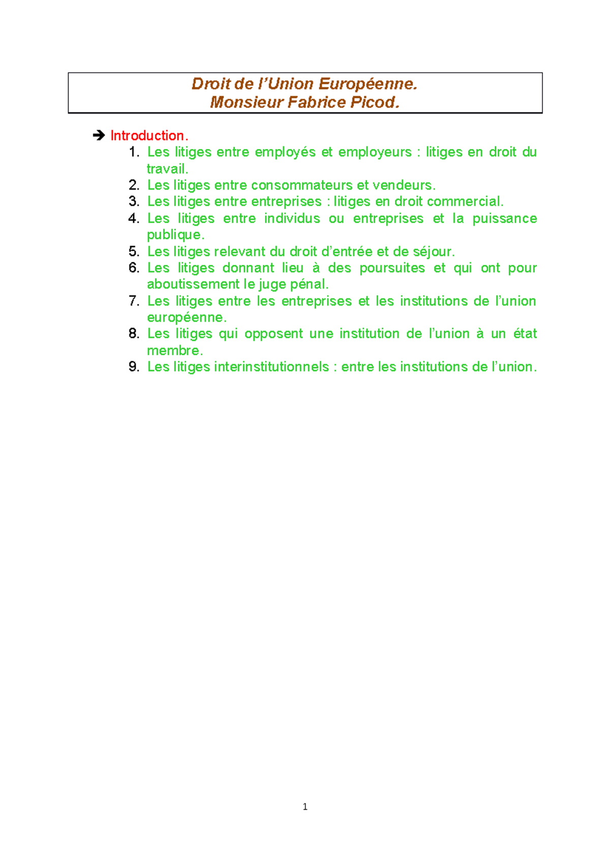 Cours droit de l'union européenne - Droit de l’Union Européenne ...