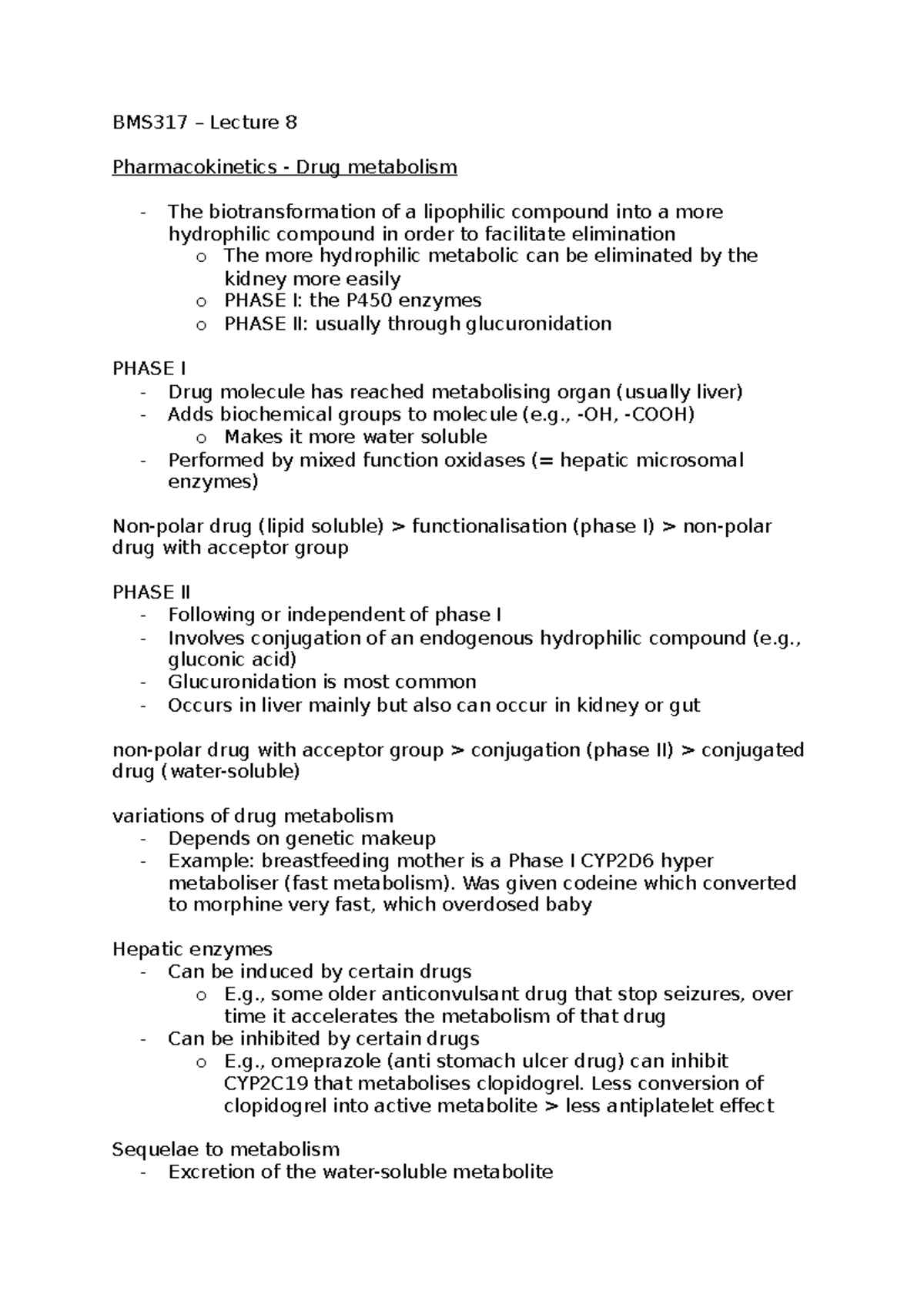 BMS317 Lecture 8 - LEC 8 - BMS317 - Murdoch - Studocu