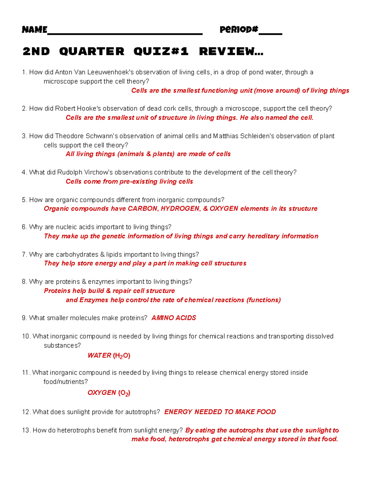 Ansrky - 2nd quarter quiz#1 revie W - NAME