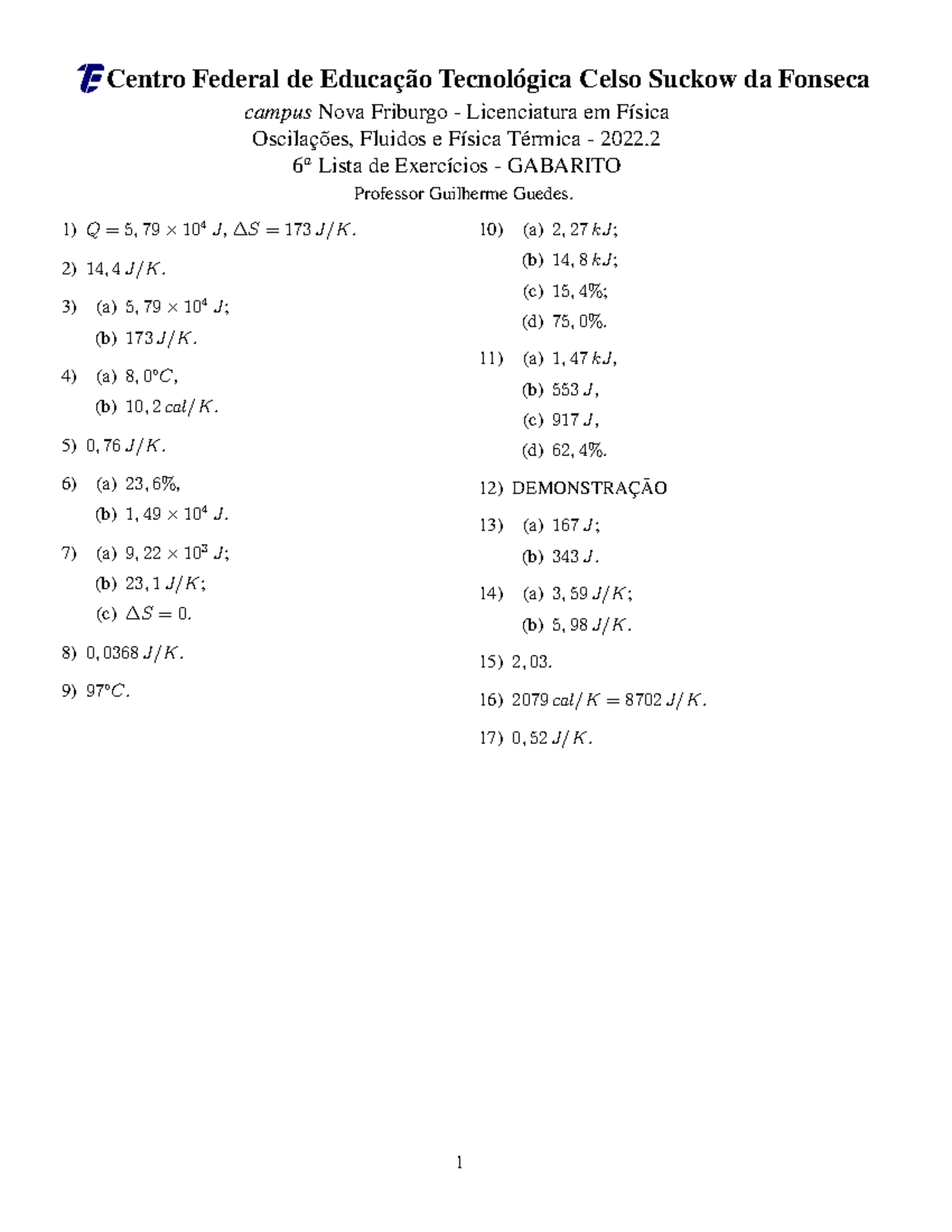 L6 OFFT 2022 2 Gabarito - Centro Federal de Educac ̧ ̃ao Tecnol ́ogica ...