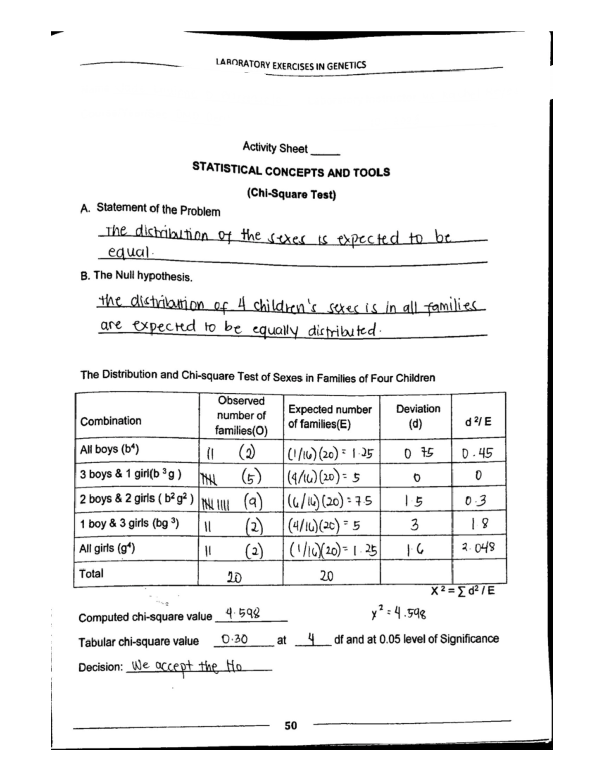 Activity-8 - Genetics - Science, Technology, Engineering, Mathematics ...