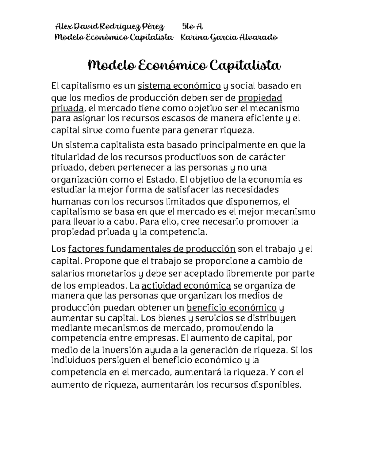 Capitalizmo - Cpitalismo - Modelo EconÛmico Capitalista El capitalismo ...