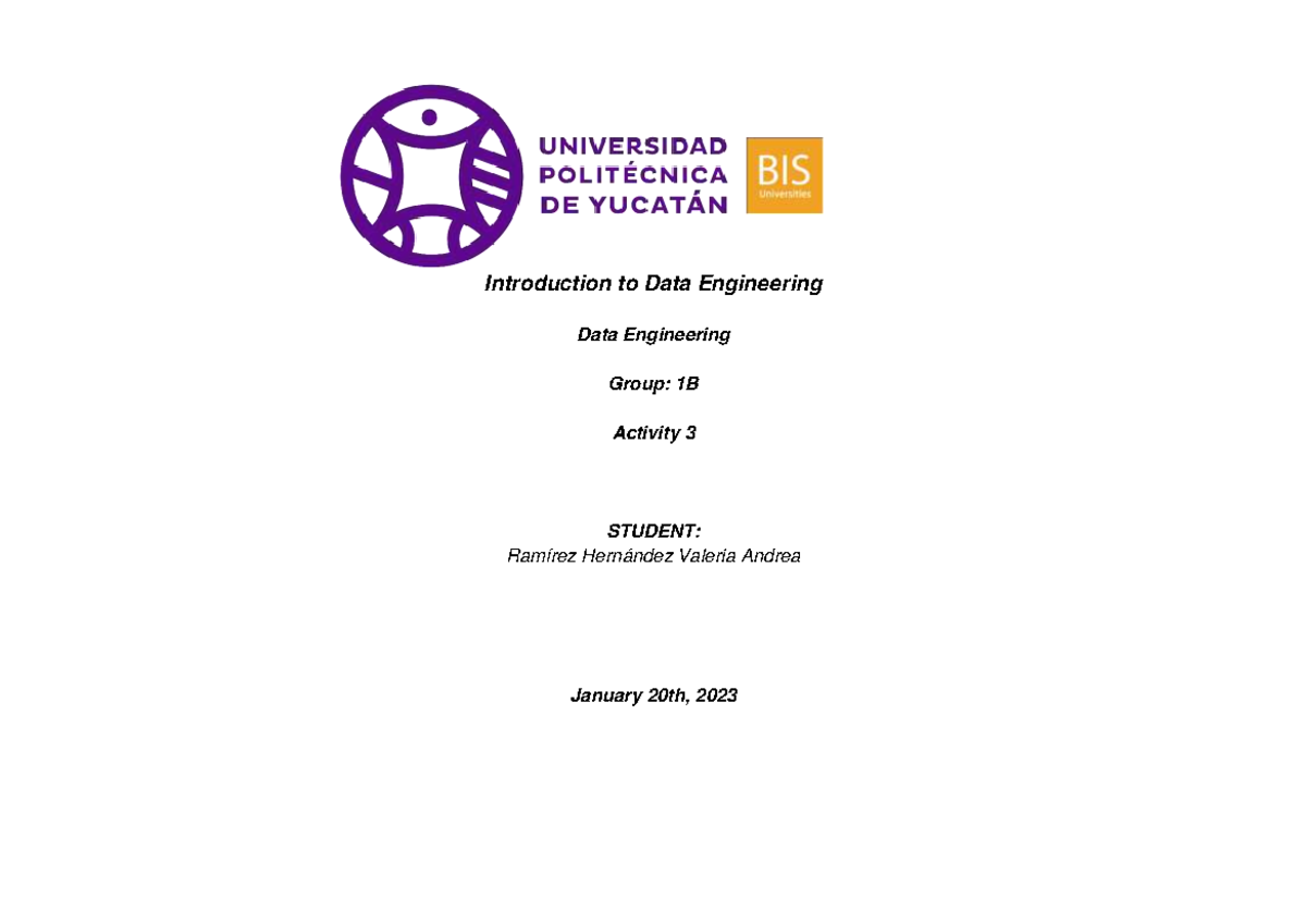 Activity 3 Ramírez Valeria - Introduction to Data Engineering Data ...