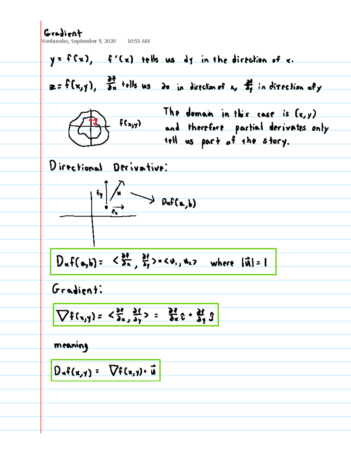 5 Gradients - Math 264 with Lee - Math 264 - Wednesday, September 9 ...